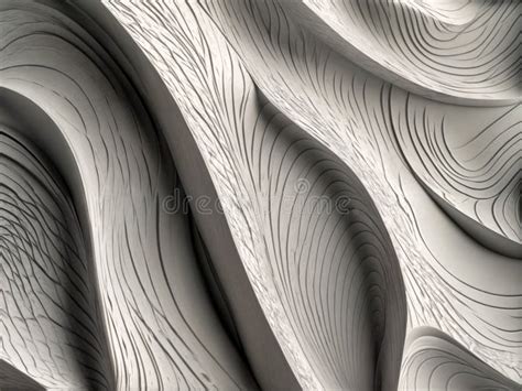 White Abstract Background With Texture And Undulating Shapes Stock