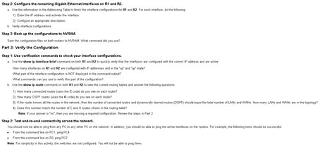 Solved Packet Tracer Connect A Router To A LAN Addressing Chegg Com