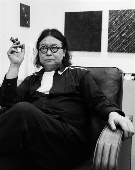 Ding Yi Draws Lines In The Great Expanse Surface