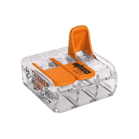 Wago 3 Conductor Splicing Connector With Levers Netxl