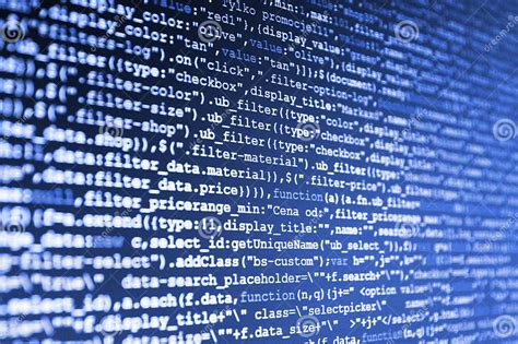 Digital Binary Data On Computer Screen Stock Image Image Of Concep Java 124110727