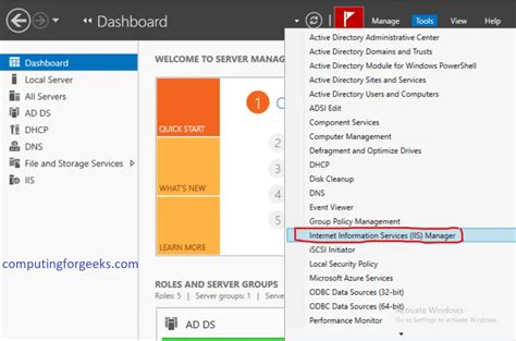 How To Configure Default Site In Iis Server 2019 Computingforgeeks