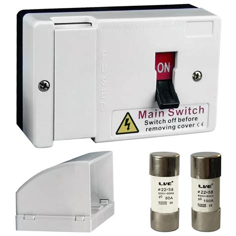Live Fused Main Switch Fuse Isolator 80 And 100 Amp With Cable Duct Sh