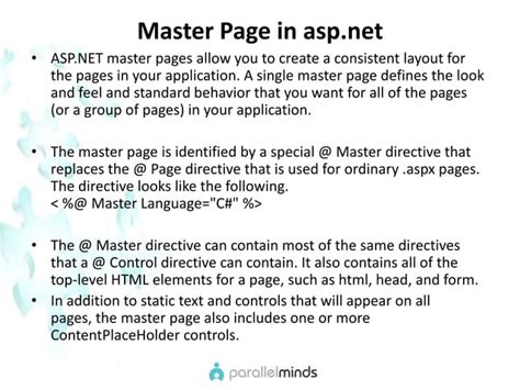 Master Pages In Asp Net