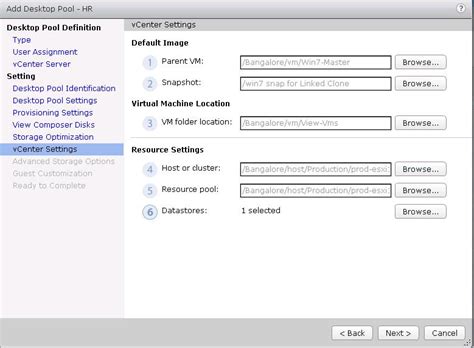 Creating Linked Clone Desktop Pools In VMware Horizon View X