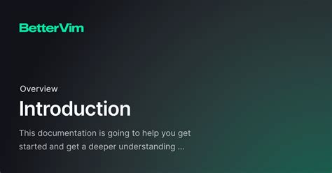 Introduction Bettervim Your Ultimate Neovim Distribution
