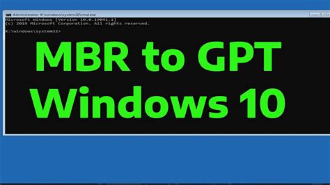 How To Convert Mbr To Gpt During Windows 10 Installation Youtube
