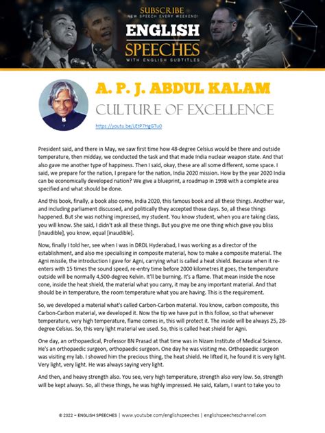 Pdf Transcript Dr A P J Abdul Kalam 2 Pdf Immunotherapy Cancer