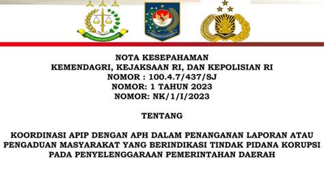 Mou Apip Dan Aph Penanganan Perkara Pptx