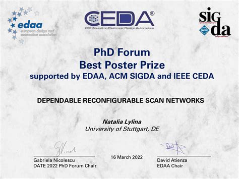 Date 2022 Phd Forum Best Poster Prize News Mar 16 2022 Institute