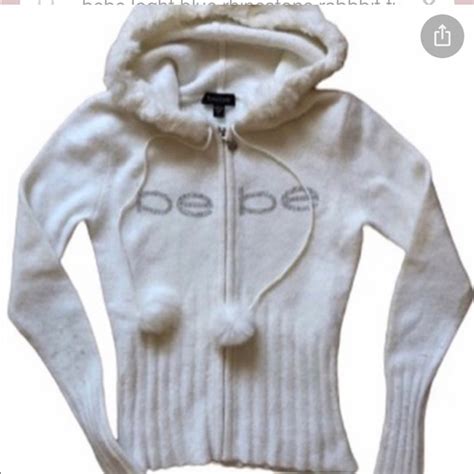 Bebe Sweaters Searching For Bebe Angora Fuzzy Rhinestone Hoodie Poshmark