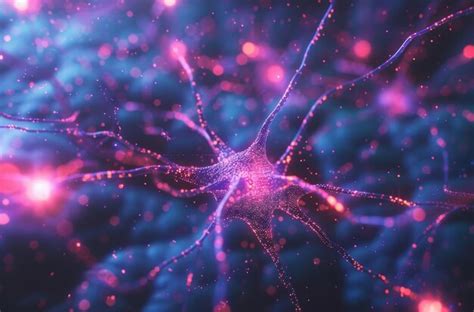 Glowing Neural Network In Vibrant Colors Premium Ai Generated Image