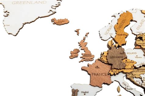 Malaking Kahoy Na Mapa Ng Mundo 4d Malaking Pader Na Mapa Mula Sa