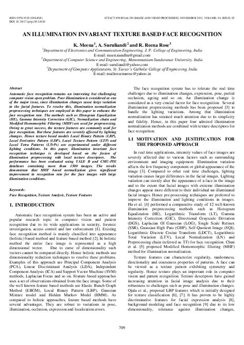 Pdf Illumination Invariant Face Recognition Techniques