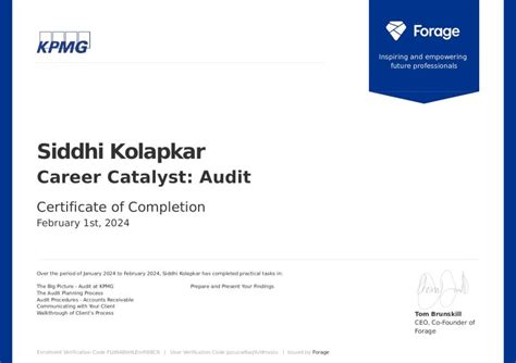 Siddhi Kolapkar On Linkedin Kpmg Careergrowth Auditexcellence