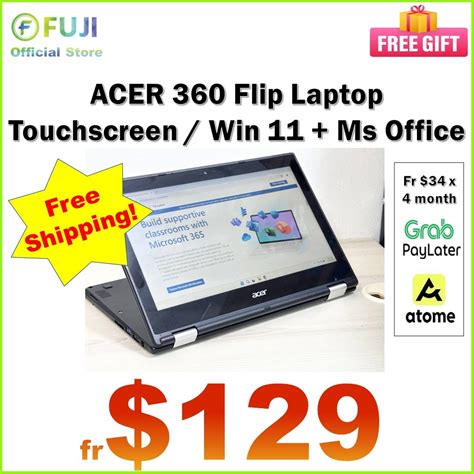 Acer 360 Degree Flip Screen Laptop 2 In 1 Touch Screen Laptop