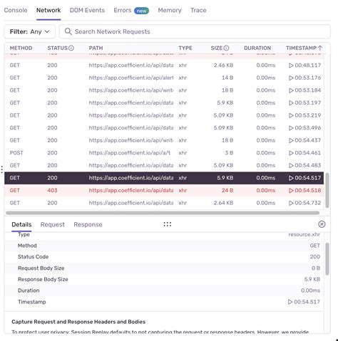 Duration Is Always 0 For Network Requests To 1st Party Domain In Sentry Replays · Issue 52790