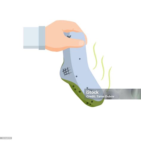 더러운 양말을 들고 손 청소 및 세탁 가사 플랫 만화 일러스트레이션 냄새 나는 옷 깨끗한에 대한 스톡 벡터 아트 및 기타 이미지 깨끗한 나쁜 상태 더러운 Istock