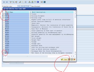 SAP TECH Projection View