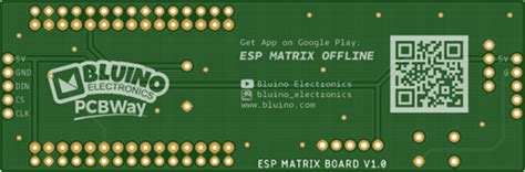 ESP Matrix Board LED Dot Matrix Clock WiFi Android App Share Project PCBWay
