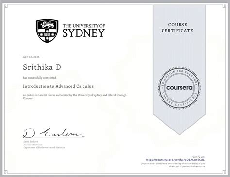 Thrilled To Share That Ive Successfully Completed The Introduction To Advanced Calculus Course