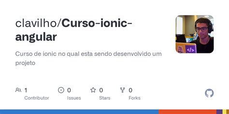 Github Clavilhocurso Ionic Angular Curso De Ionic No Qual Esta Sendo Desenvolvido Um Projeto