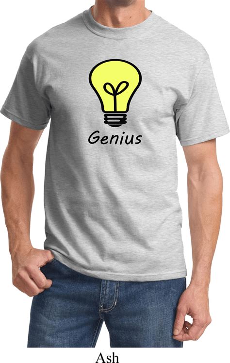 Genius Light Bulb Shirt Genius Light Bulb Mens Shirts