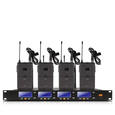 Профессиональная Беспроводная микрофонная система UHF4 канальный ручной ...