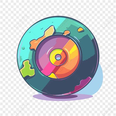 Cd 클립 아트 디스크 일러스트와 함께 다채로운 Cd 만화 벡터삽화마젠타 Png 일러스트 무료 다운로드 Lovepik