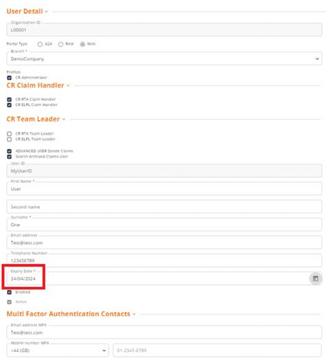 Managing User Expiry Dates