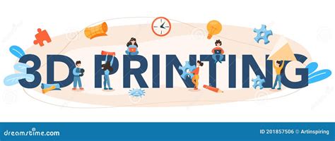 3d Printing Technology Typographic Header 3d Printer Equipment Stock