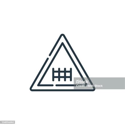 흰색 배경에 격리된 철도 벡터 아이콘입니다 개요 웹 사이트 디자인 및 모바일 응용 프로그램 개발을위한 얇은 라인 철도 아이콘