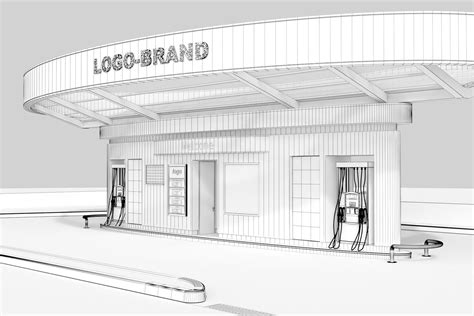 Automated Gas Station 3d Model Cgtrader