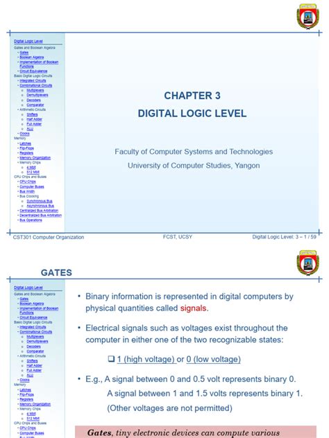 Ch 3 Digital Logic Level Pdf Logic Gate Digital Electronics
