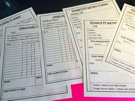 The Foxy Teacher FREEBIE Data Tracking Sheets