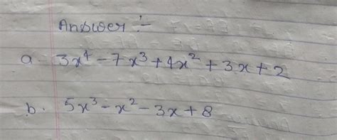 Solved 2 Arrange The Polynomials According To The Descending Order Of