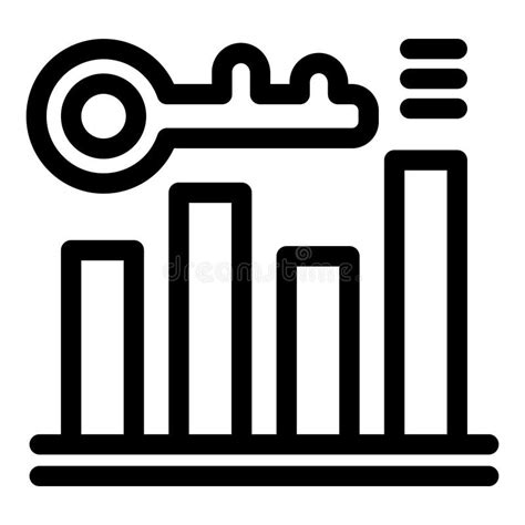 key unlocking potential business growth shown on bar chart stock vector