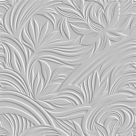 3d Floral Striped Emboss Lines Flowers Textured Modern Pattern Beautiful Embossed Flowers