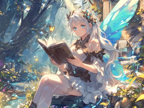 귀여운 애니메이션 요정 소녀 Ai 생성 이미지