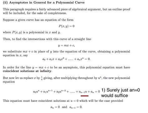 Algebra Precalculus Asymptotes Why To Find Oblique Asymptotes Do You Equate The Two Leading
