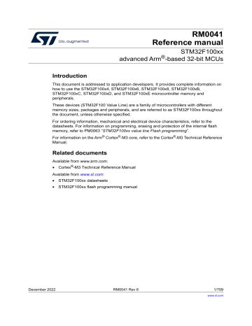 STM32F100 Series Reference Manual Complete Guide Manualzz