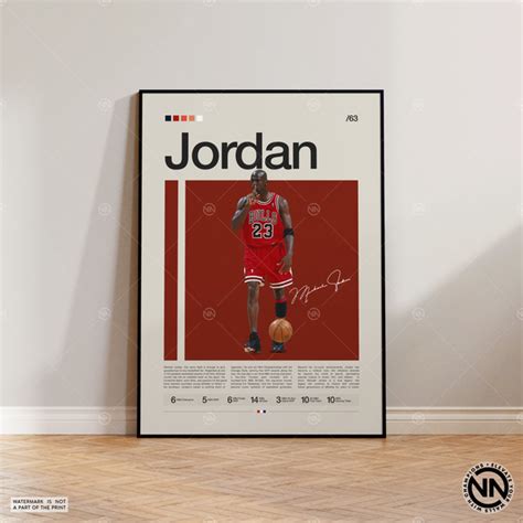 Michael Jordan Poster Chicago Bulls Nba Poster Sports Pos Inspire