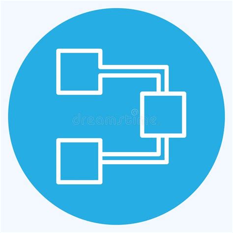 Flow Chart Icon In Trendy Flat Style Isolated On Soft Blue Background Stock Illustration