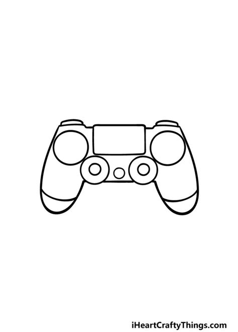PS Controller Drawing How To Draw A PS Controller Step By Step