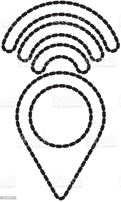 Pointer Map Wifi Internet Signal Navigation Stock Illustration