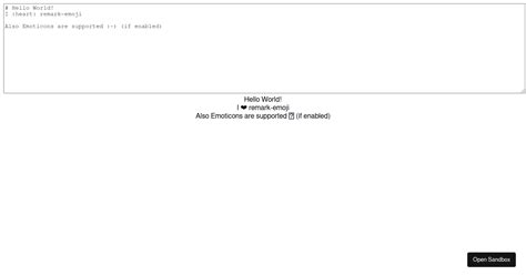 Remark Emoji Example Forked Codesandbox