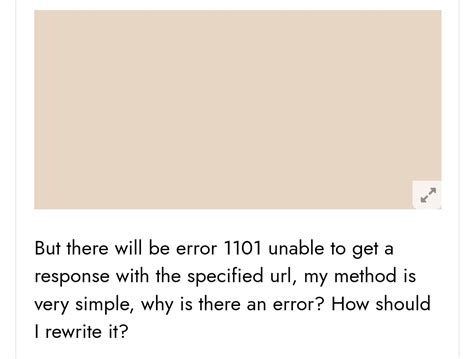 Error 1101 Unable To Get A Response With The Specified Url Discuss