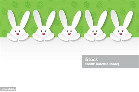 귀여운 토끼와 달걀 텍스처와 함께 부활절 배너의 템플릿 벡터입니다 3차원 형태에 대한 스톡 벡터 아트 및 기타 이미지 3차원 형태 개념 검색 Istock