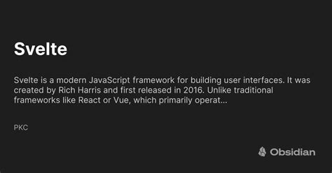 Svelte Pkc Obsidian Publish