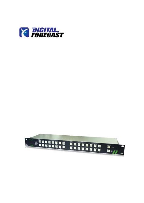 Digital Forecast Bridge Rs 1616 Manual 11 Sider